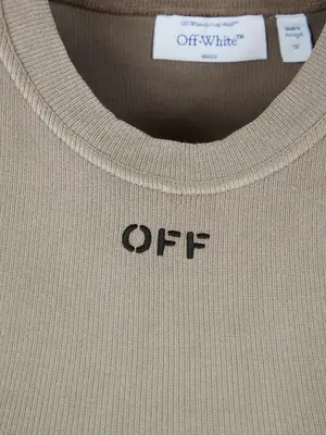 Off-White Sleeveless Logo T-shirt - Beige