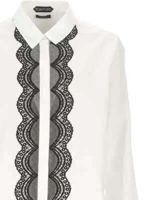 TOM FORD Lace-trimmed Shirt With Classic Collar