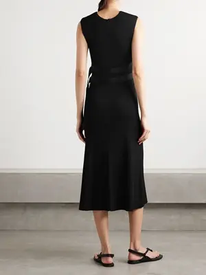 Proenza Schouler Madeline Ribbed Knit Dress With Double Belt