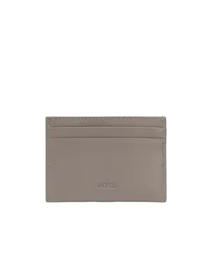 Hugo Boss Boss X Aston Martin Leather Card Holder With Wing Detail - Light Gray