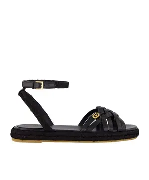 Valentino Garavani Vlogo Signature Interwoven Sandals - Black