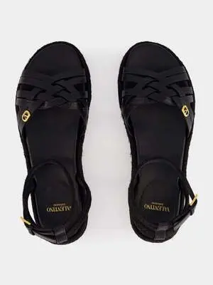 Valentino Garavani Vlogo Signature Interwoven Sandals