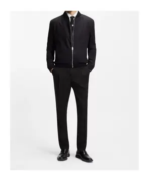 Hugo Boss Slim Fit Pleated Drawstring Casual Pants