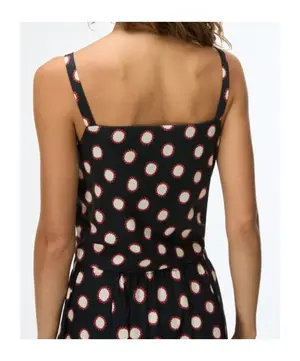 IBLUES Printed V-neck Spaghetti Strap Top