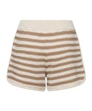 Brunello Cucinelli Striped Cotton Blend Shorts