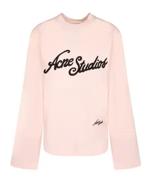Acne Studios Embroidered Logo Long Sleeve T-shirt