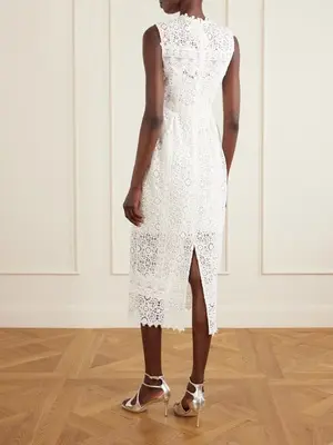 Erdem Crystal-embellished Lace Midi Dress