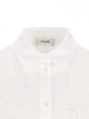 Celine Short Sleeve Shirt With Peak Collar
