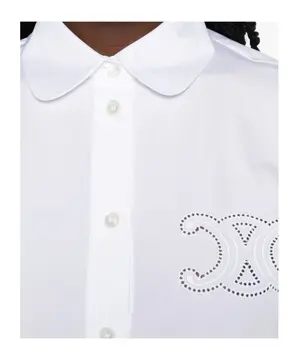 Celine Short Sleeve Shirt With Peak Collar