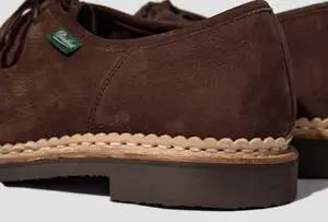 Paraboot Taurillon Suede Lace-up Loafers - Chocolate-colored