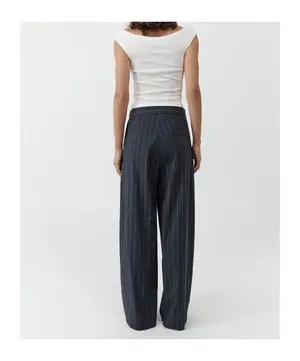 ST. AGNI Striped Wide Leg Trousers