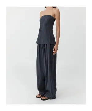ST. AGNI Striped Wide Leg Trousers