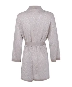 D.exterior Belted Long Cardigan