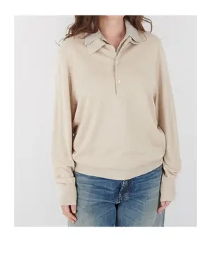Acne Studios Long-sleeved Layered Jumper - Beige/gray