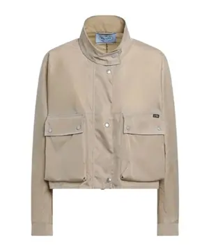 Prada Washed Re-nylon Jacket - Camel Brown