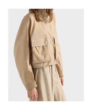 Prada Washed Re-nylon Jacket - Camel Brown
