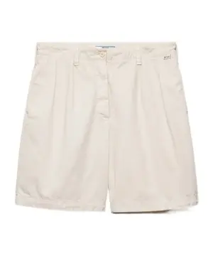 Prada Gabardine Bermuda Shorts - Natural