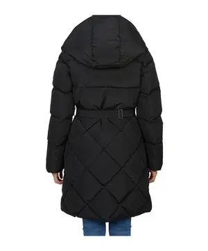 Mackage Long-sleeved Quilted Down Jacket With Belt