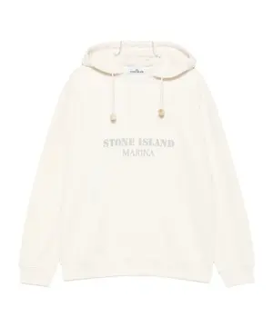 Stone Island Logo Print Hoodie