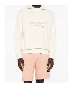 Stone Island Logo Print Hoodie