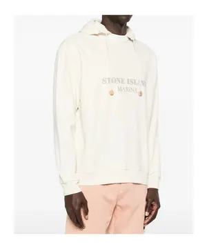 Stone Island Logo Print Hoodie