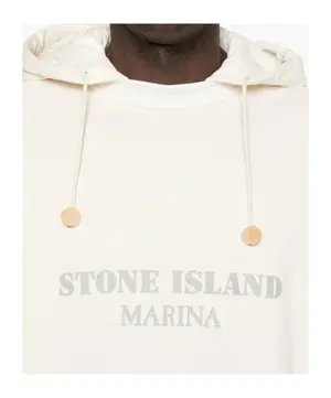 Stone Island Logo Print Hoodie