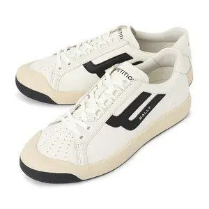 Bally Low-top Round-toe Sneakers With "competition" Detailing - White