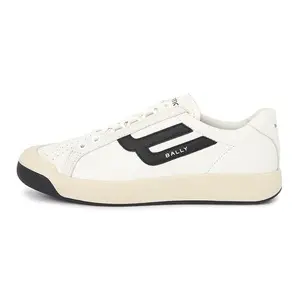 Bally Low-top Round-toe Sneakers With "competition" Detailing - White