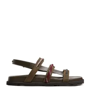 Moncler Vera Isla Leather Sandals - Brown