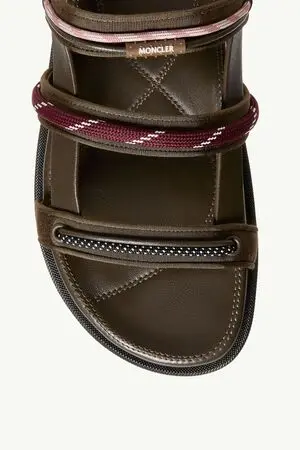 Moncler Vera Isla Leather Sandals - Brown
