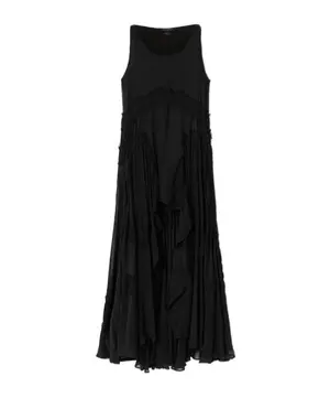 ALLSAINTS Dorina Ruffled High-low Maxi Dress - Black