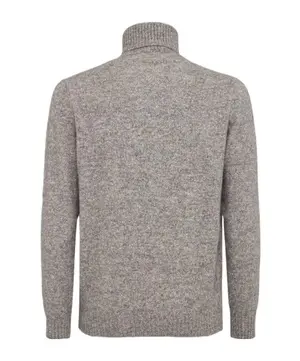 Brunello Cucinelli Alpaca Blend Knit Turtleneck Sweater - Gray