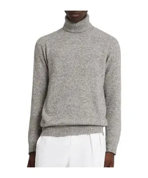 Brunello Cucinelli Alpaca Blend Knit Turtleneck Sweater - Gray