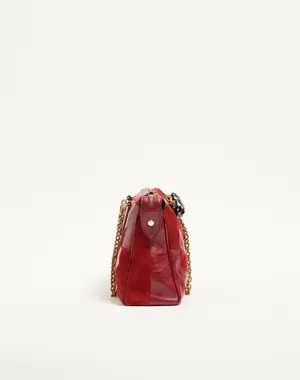 Valentino Garavani Panthea Chevron Motif Medium Shoulder Bag - Red