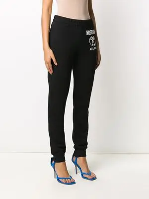 Moschino Printed Joggers - Black