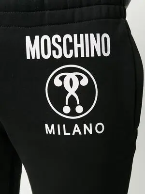 Moschino Printed Joggers - Black