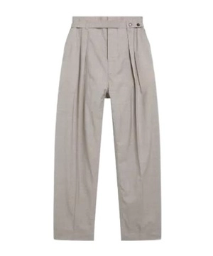 Bottega Veneta High-waisted Belted Trousers - Gray