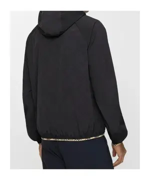 Burberry Hooded Zip-up Jacket With Check Trim