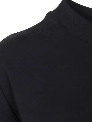 THOM KROM Cropped Seam Detail T-shirt - Black