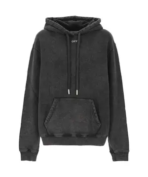 Off-White Logo Printed Drawstring Hoodie