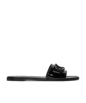Valentino Garavani Vlogo Signature Slip-on Sandals - Black