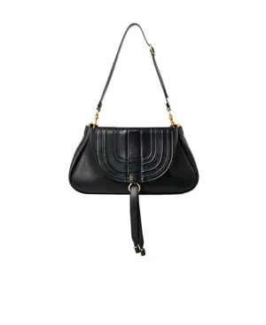 Chloé Marcie Quilted Detail Shoulder Bag - Black