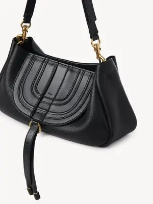 Chloé Marcie Quilted Detail Shoulder Bag - Black