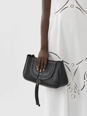 Chloé Marcie Quilted Detail Shoulder Bag - Black