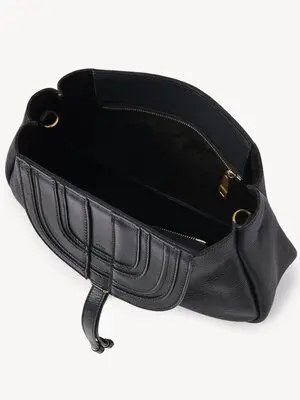 Chloé Marcie Quilted Detail Shoulder Bag - Black