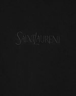 Saint Laurent Logo Embroidered Long-sleeved Hoodie
