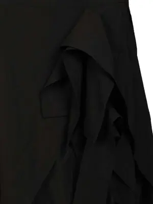 Bottega Veneta Asymmetrical Ruffled Midi Skirt