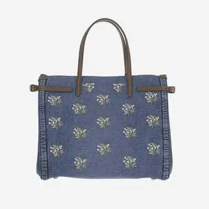 Valentino Garavani Vlogo Signature Embroidered Shoulder Bag - Gray