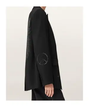 ALLSAINTS Ottie Embellished Single-breasted Blazer