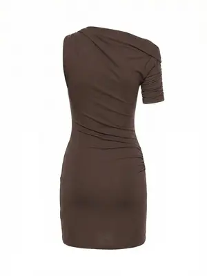Jacquemus Draped Mini Dress - Black